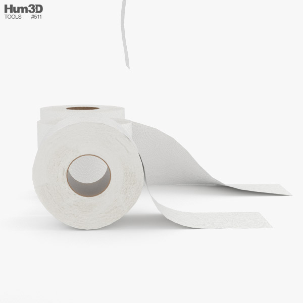 Toilet Paper 3D model - Download in MAX, OBJ, FBX, C4D