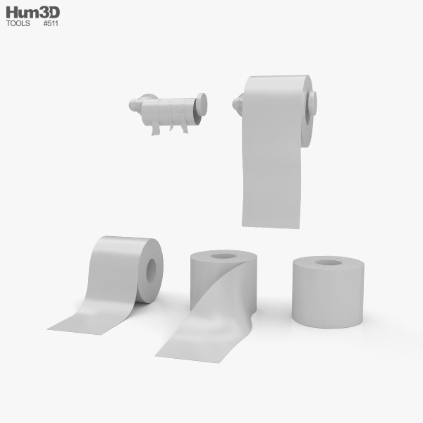Toilet Paper 3D model - Download in MAX, OBJ, FBX, C4D