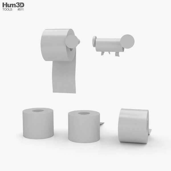 Toilet Paper 3D model - Download in MAX, OBJ, FBX, C4D