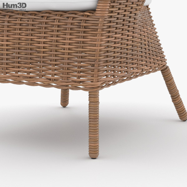 Rattan chair 3D model - Download in MAX, OBJ, FBX, C4D