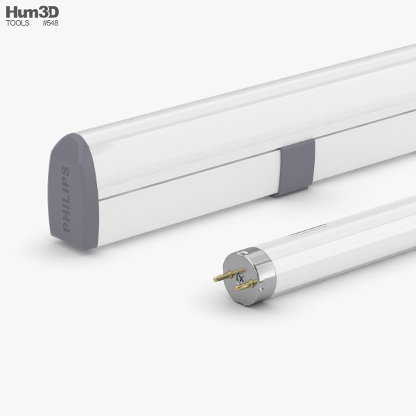 Tube Light 3D model - Download in MAX, OBJ, FBX, C4D