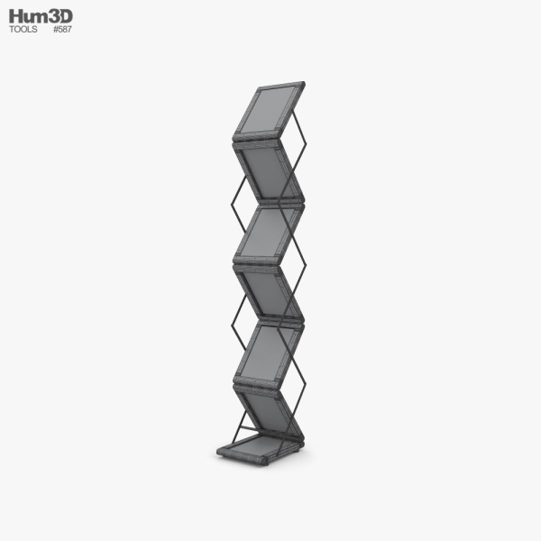 Brochure Stand 3D model - Download in MAX, OBJ, FBX, C4D