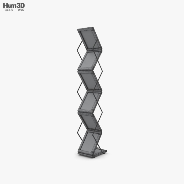 Brochure Stand 3D model - Download in MAX, OBJ, FBX, C4D