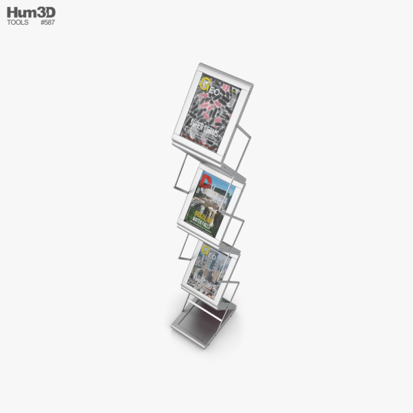 Brochure Stand 3D model - Download in MAX, OBJ, FBX, C4D