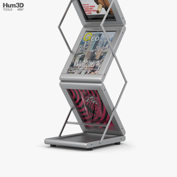 Brochure Stand 3D model - Download in MAX, OBJ, FBX, C4D