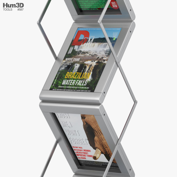 Brochure Stand 3D model - Download in MAX, OBJ, FBX, C4D