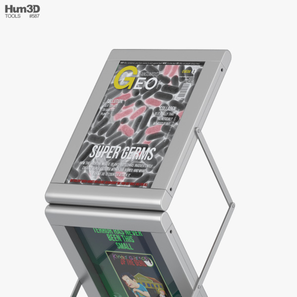 Brochure Stand 3D model - Download in MAX, OBJ, FBX, C4D