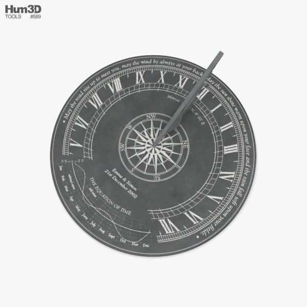 Sundial 3D model - Download in MAX, OBJ, FBX, C4D