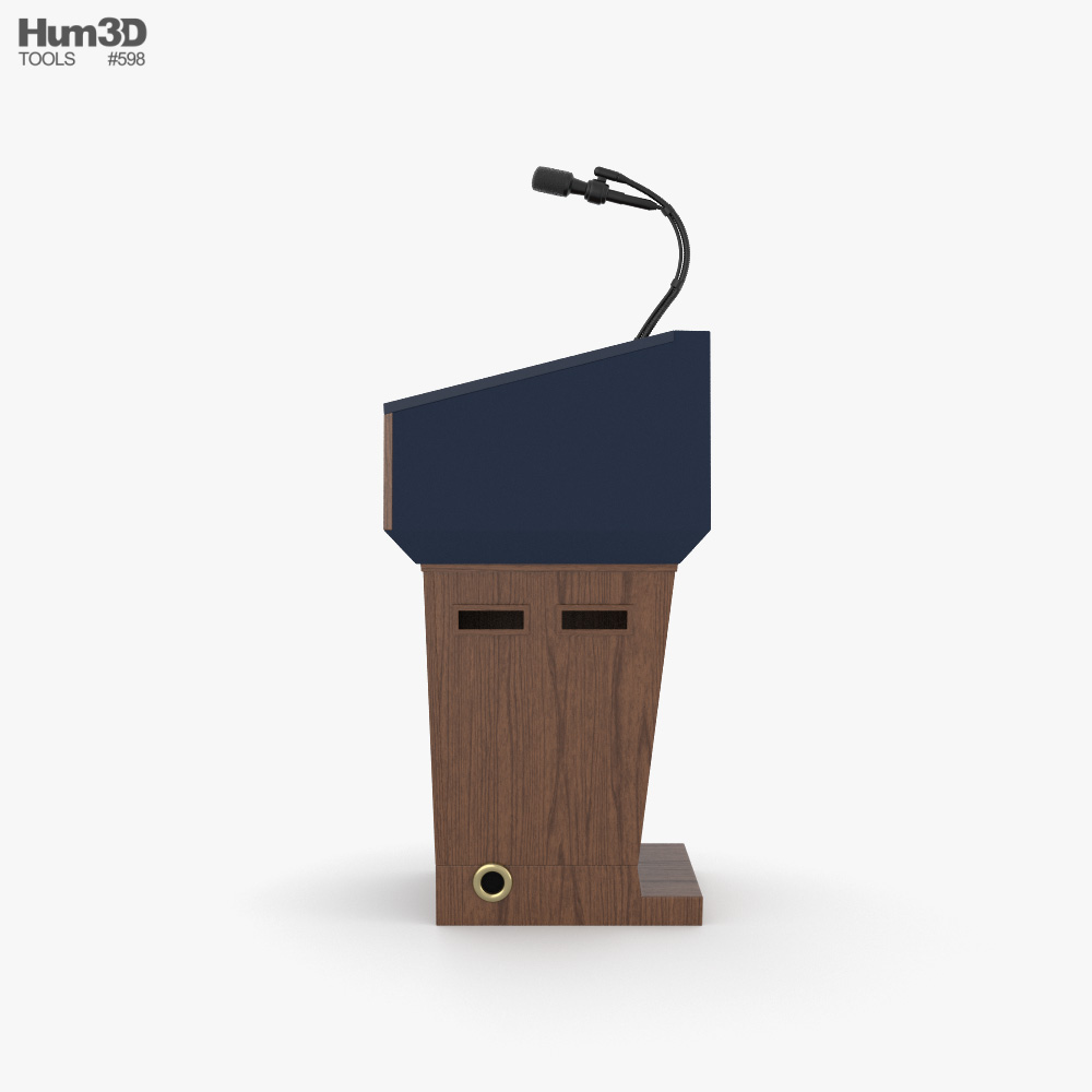 USA Presidential Podium 3D model - Download in MAX, OBJ, FBX, C4D