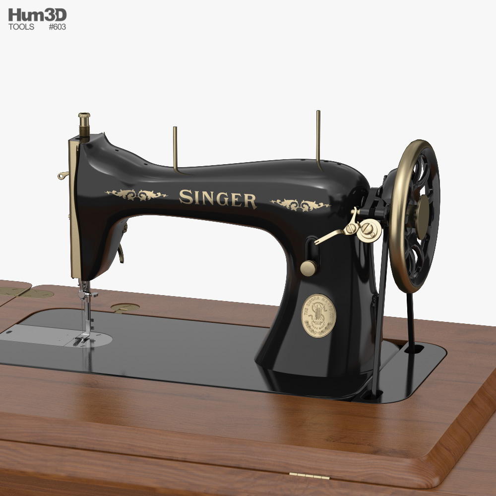 Singer Sewing Machine 3D model - Download in MAX, OBJ, FBX, C4D