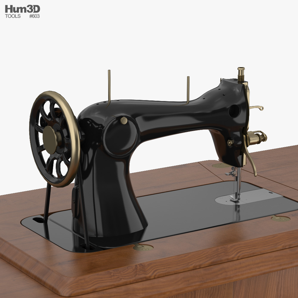 Singer Sewing Machine 3D model - Download in MAX, OBJ, FBX, C4D