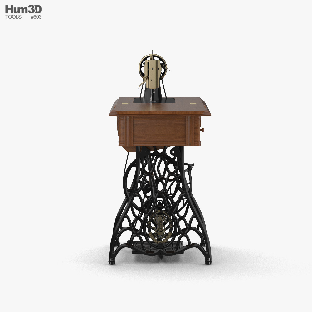 Singer Sewing Machine 3D model - Download in MAX, OBJ, FBX, C4D