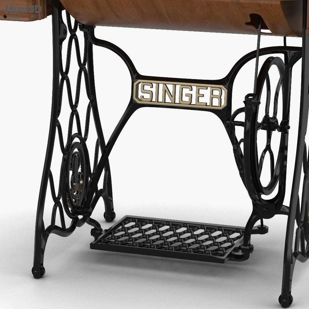 Singer Sewing Machine 3D model - Download in MAX, OBJ, FBX, C4D