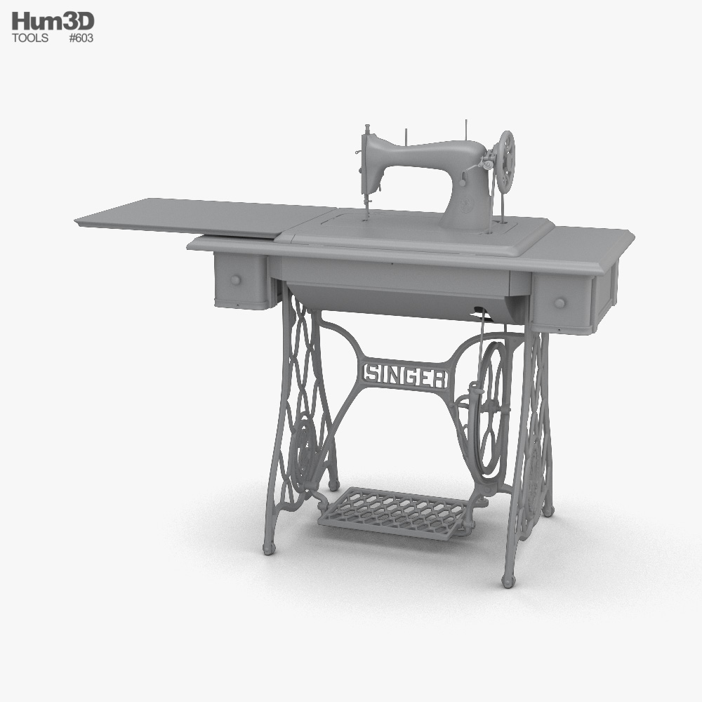 Singer Sewing Machine 3D model - Download in MAX, OBJ, FBX, C4D