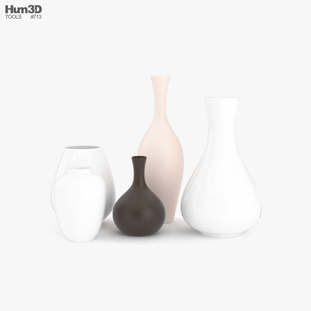 Vases Set 3D model - Download in MAX, OBJ, FBX, C4D
