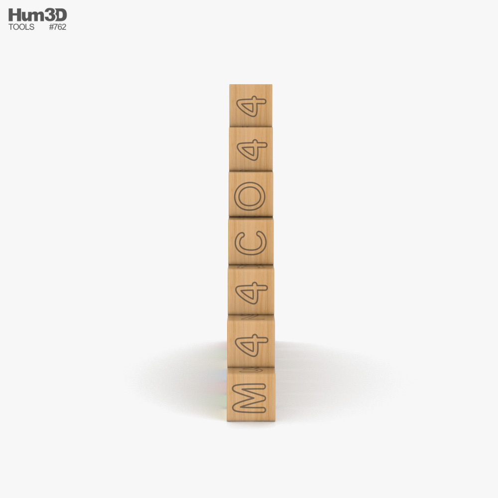 Alphabet Blocks 3D model - Download in MAX, OBJ, FBX, C4D
