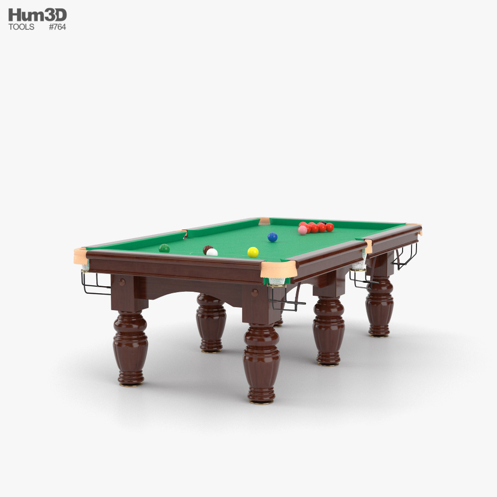 Snooker Table 3D model - Download in MAX, OBJ, FBX, C4D