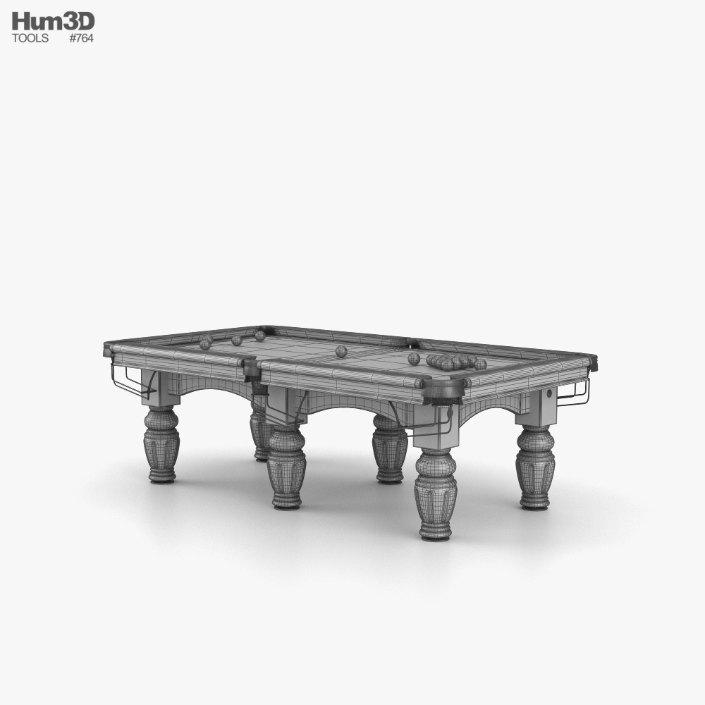 Snooker Table 3D model - Download in MAX, OBJ, FBX, C4D
