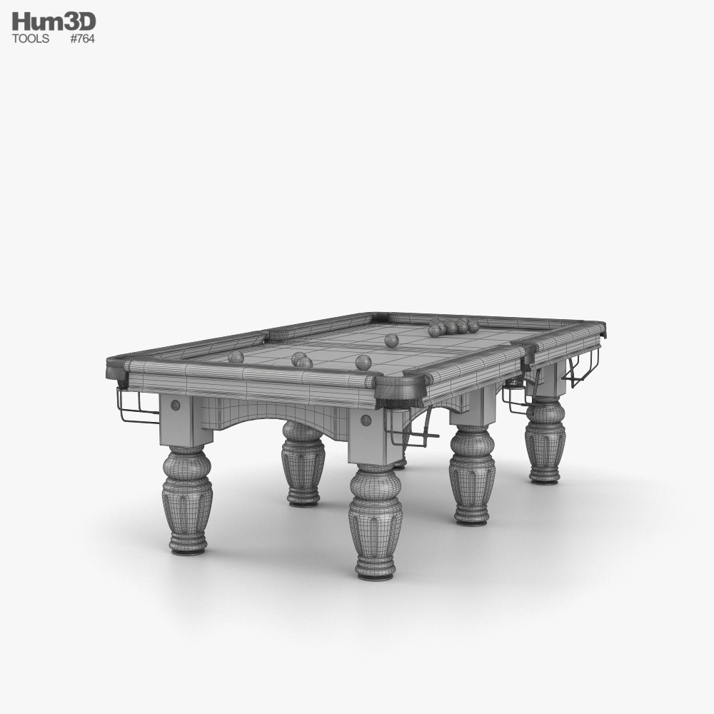 Snooker Table 3D model - Download in MAX, OBJ, FBX, C4D