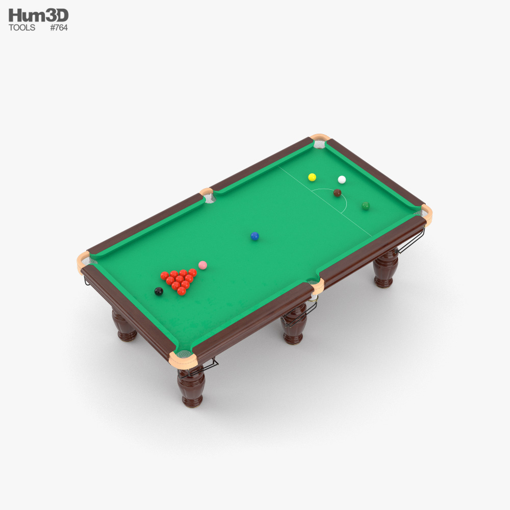 Snooker Table 3D model - Download in MAX, OBJ, FBX, C4D