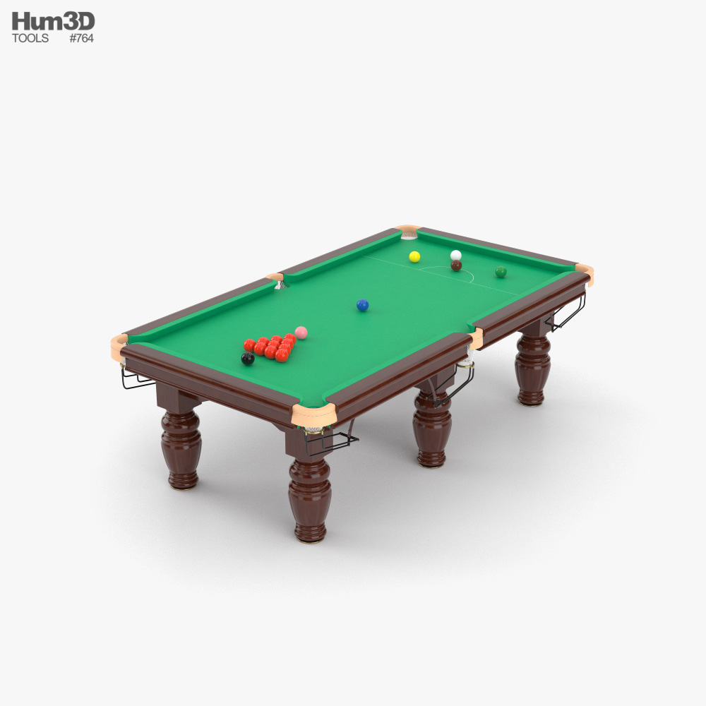 Snooker Table 3D model - Download in MAX, OBJ, FBX, C4D