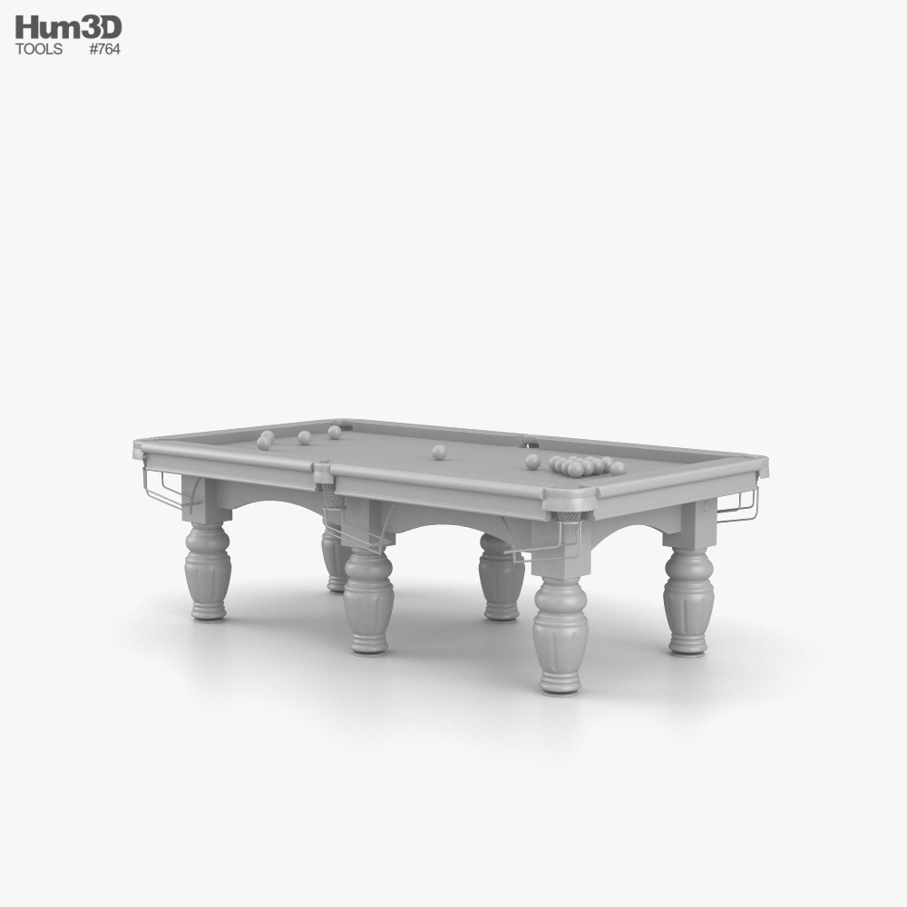 Snooker Table 3D model - Download in MAX, OBJ, FBX, C4D