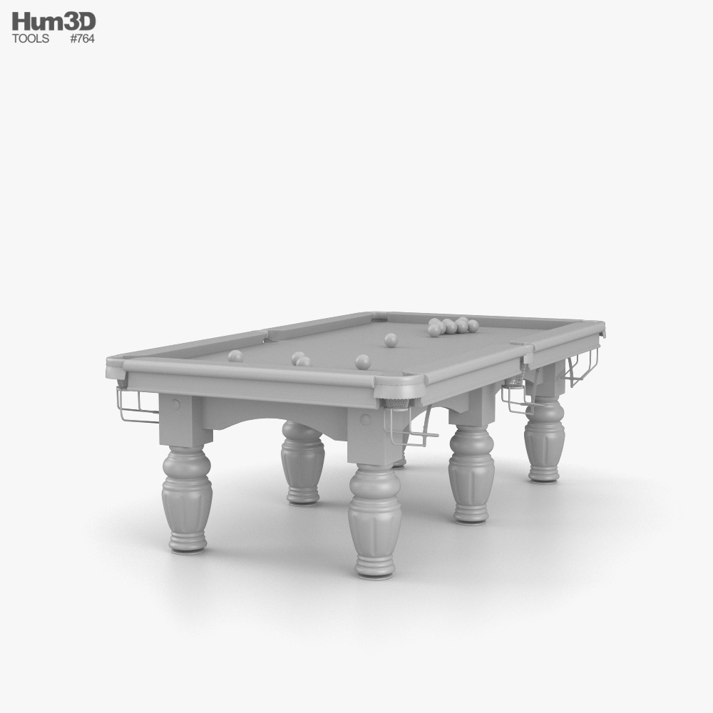 Snooker Table 3D model - Download in MAX, OBJ, FBX, C4D