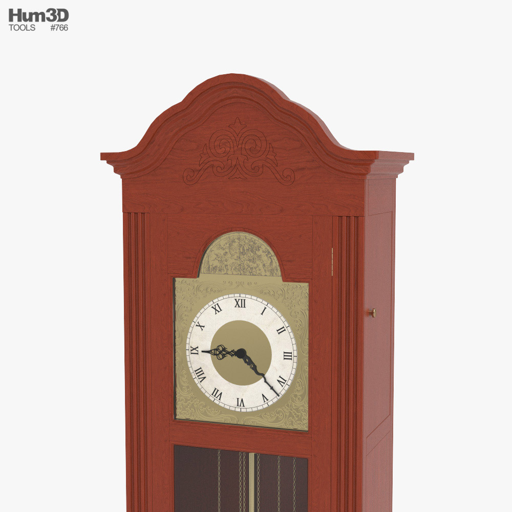 Grandfather Clock 3D model - Download in MAX, OBJ, FBX, C4D