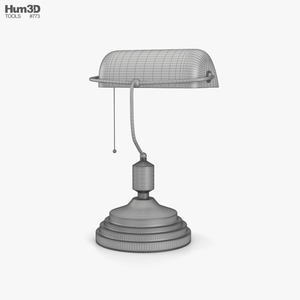 Banker Lamp 3D model - Download in MAX, OBJ, FBX, C4D