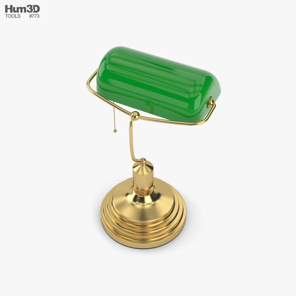 Banker Lamp 3D model - Download in MAX, OBJ, FBX, C4D