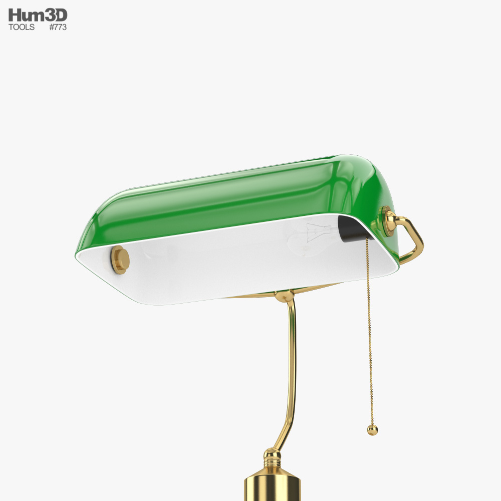 Banker Lamp 3D model - Download in MAX, OBJ, FBX, C4D