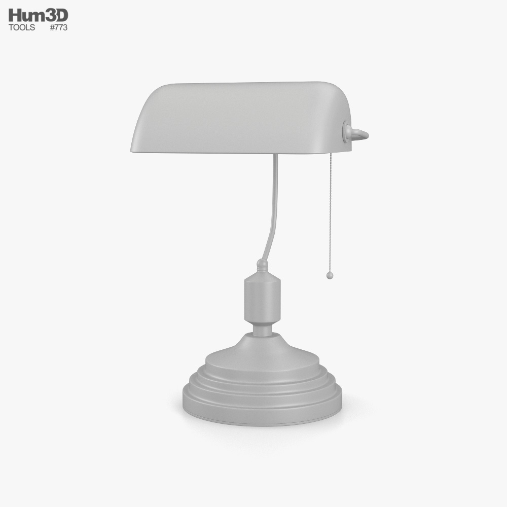 Banker Lamp 3D model - Download in MAX, OBJ, FBX, C4D