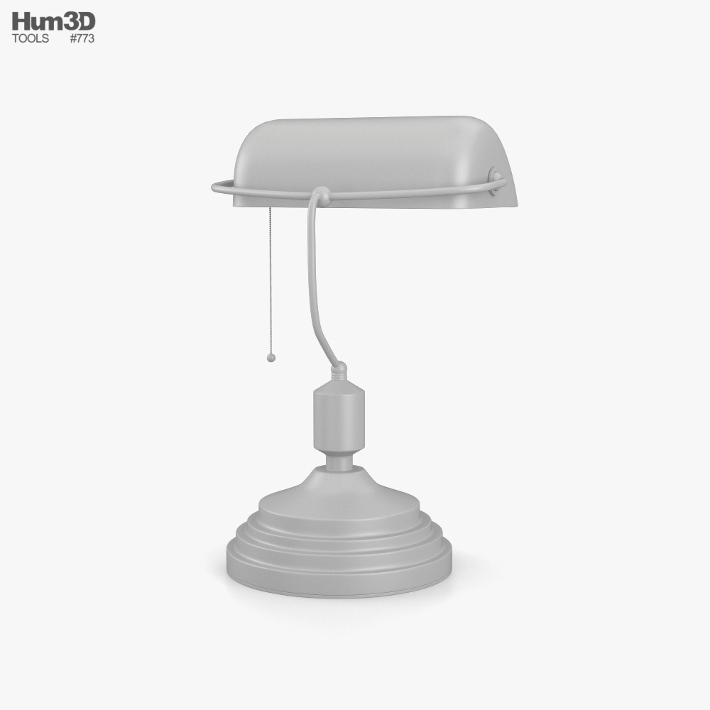 Banker Lamp 3D model - Download in MAX, OBJ, FBX, C4D