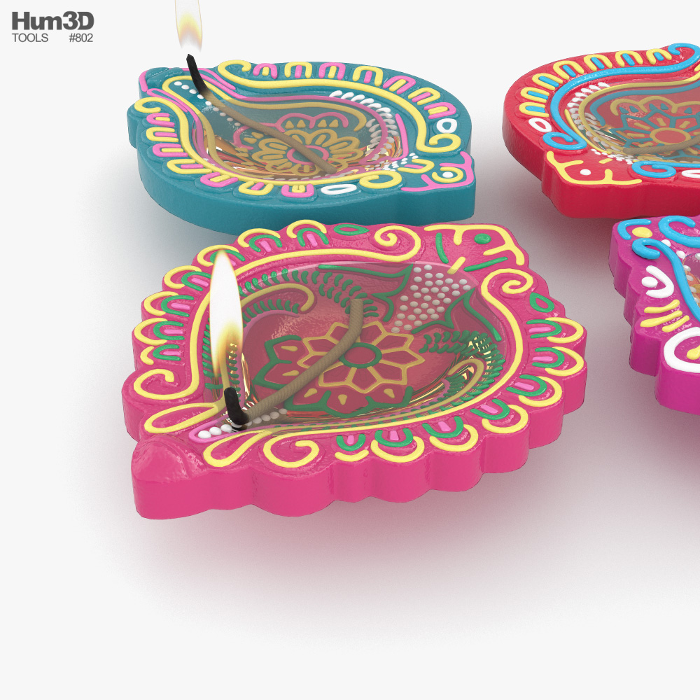 Diwali Diya Lamp 3D model - Download in MAX, OBJ, FBX, C4D