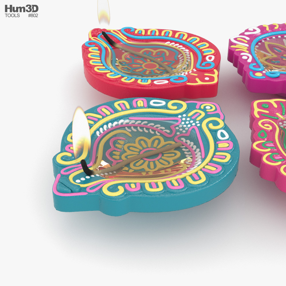 Diwali Diya Lamp 3D model - Download in MAX, OBJ, FBX, C4D