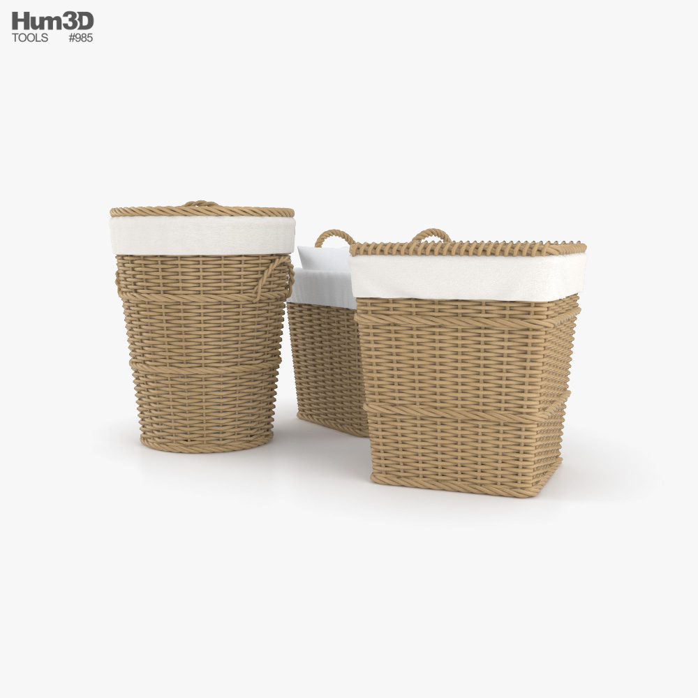 Laundry Basket 3D model - Download in MAX, OBJ, FBX, C4D