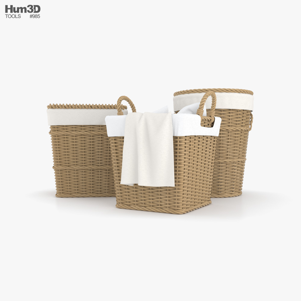 Laundry Basket 3D model - Download in MAX, OBJ, FBX, C4D